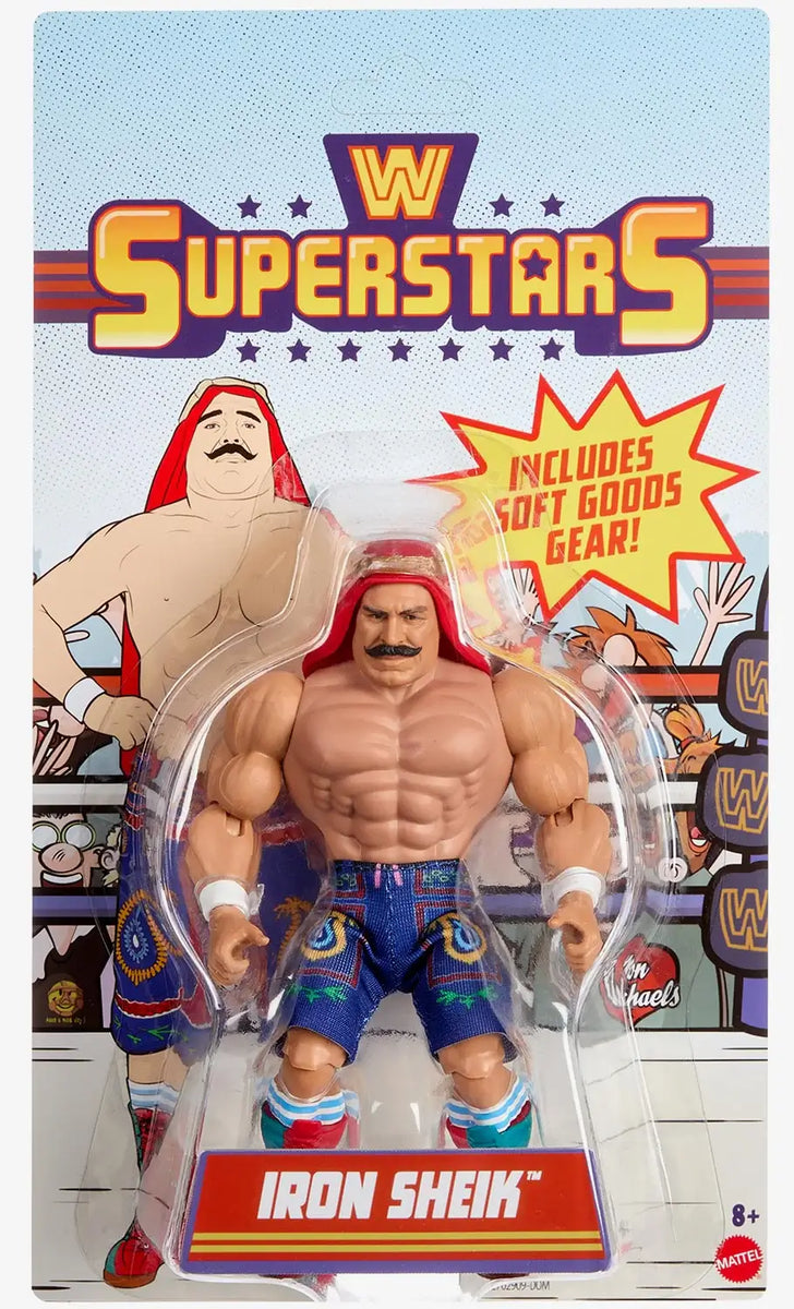 WWE Superstars Iron Sheikh Action Figure & Accessories, Series 14 Retr ...
